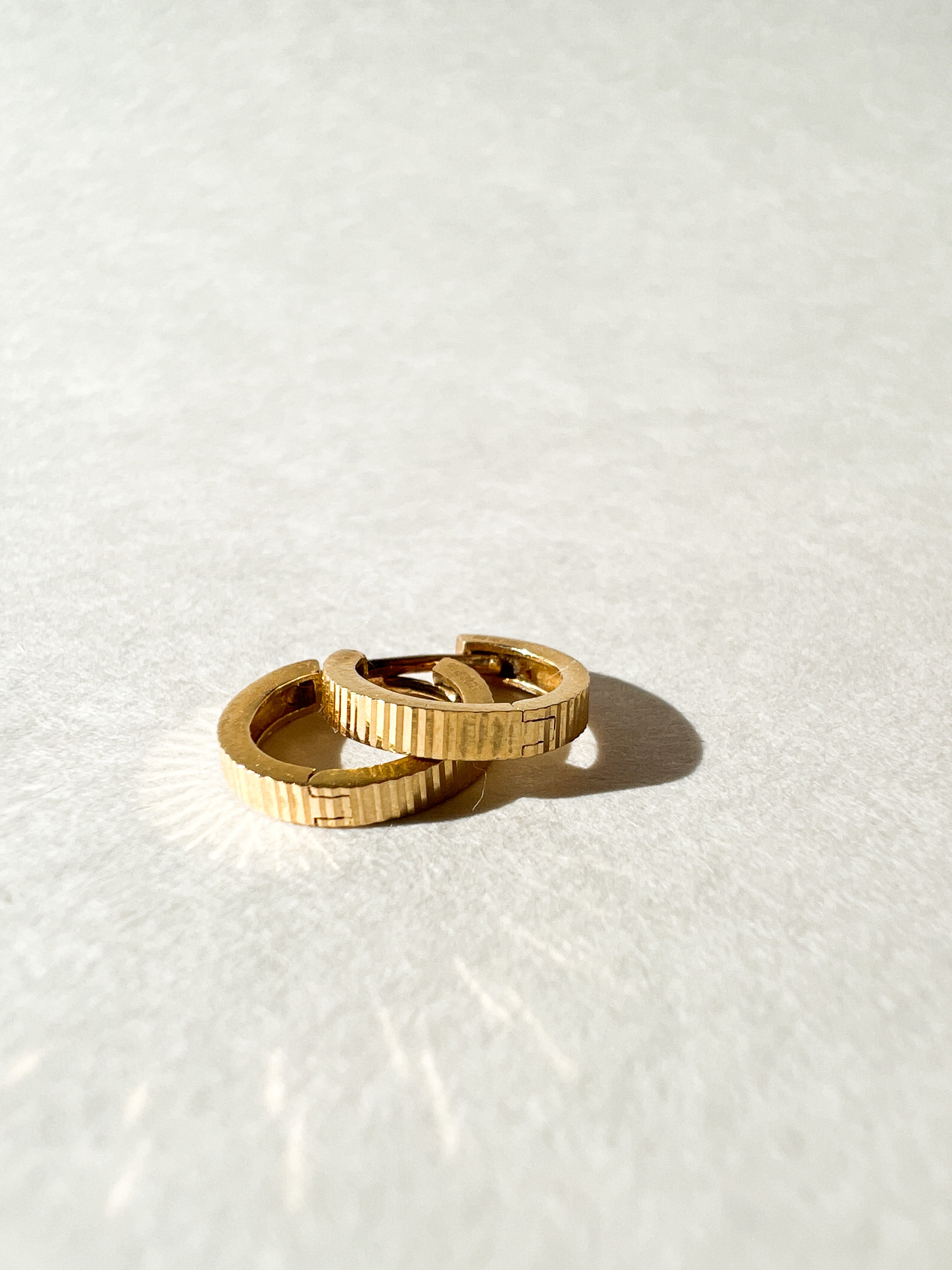 Natalie Borton | 14k Fine Textured Colette Hoops – Natalie Borton Designs